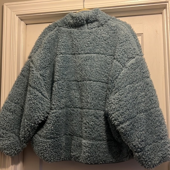 Urban Outfitters | Jackets & Coats | Urban Outfitters Light Blue Teddy ...